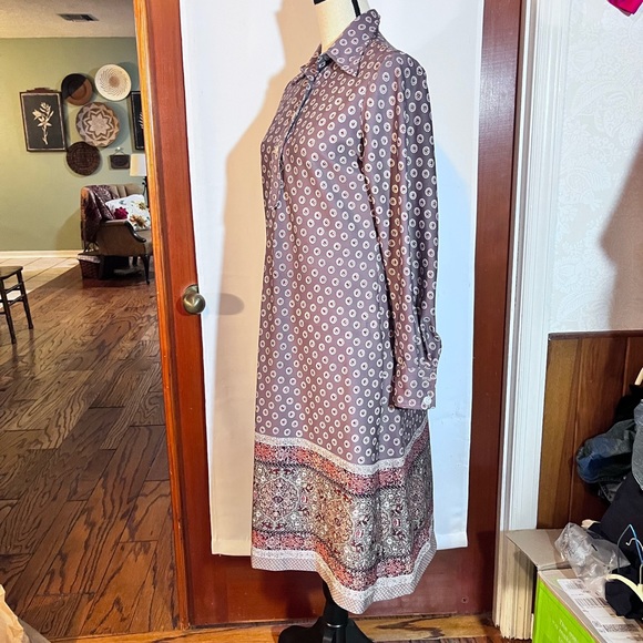 GABeY New York | Dresses | 96s Artsy Geometric Shift Dress Large Collar ...